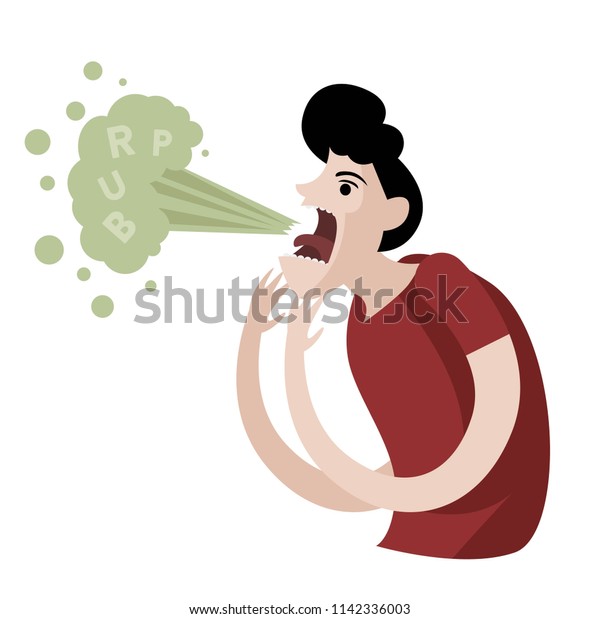 man smelly burping
