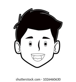 Cartoon Vector Outline Illustration Mohawk Man Stock Vector (Royalty ...