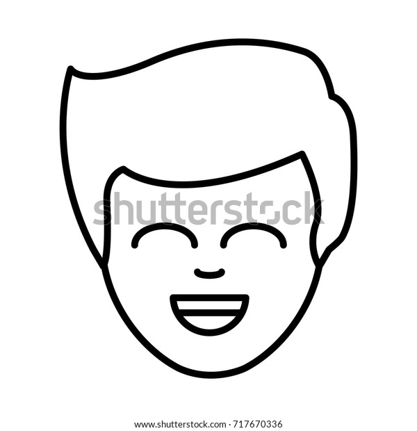 Man Smiling Cartoon Stock Vector (Royalty Free) 717670336 | Shutterstock