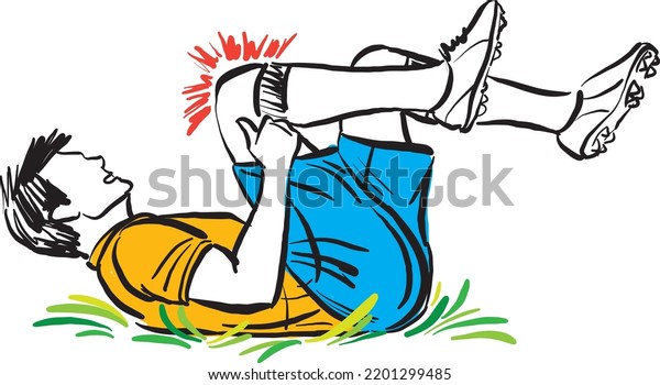Man Soccer Player Leg Pain Injury Stock Vector (Royalty Free ...