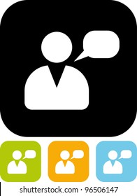 Man Speaking Vector Icon Isolated Stock Vector (Royalty Free) 96506147 ...