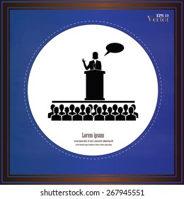 Man Speaking Vector On Chalkboard Stock Vector (Royalty Free) 267945551 ...