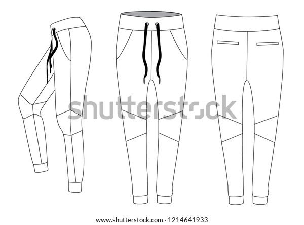 Man Sport Pants Vector Stock Vector (Royalty Free) 1214641933 ...