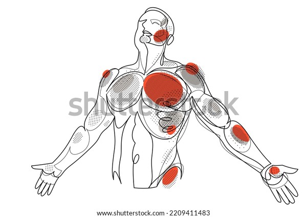 Man Spread Hands Showing Pose Freedom Stock Vector (Royalty Free ...