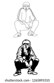 Vector Illustration Two Gangster Rapper 스톡 벡터(로열티 프리) 638808946 ...