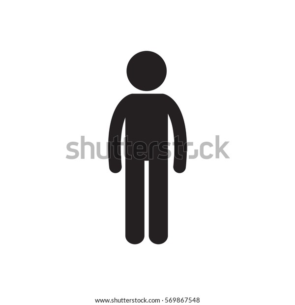 Mensch-Stand-Person-Symbol-Piktogramm Vektorgrafik eps10 Stock ...