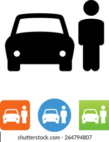 Car Salesman Icon: vector de stock (libre de regalías) 257219854 ...