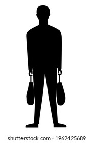 Man Standing Cartoon Character Isolated Vector Stock Vector (Royalty ...