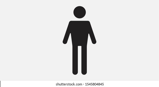 Man Standing Icon Man Vector Icon Stock Vector (Royalty Free ...