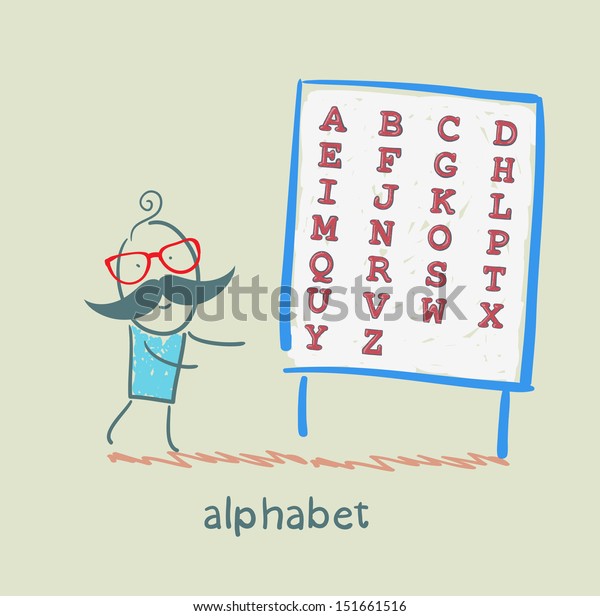 Man Stands Alphabet Stock Vector (Royalty Free) 151661516 | Shutterstock