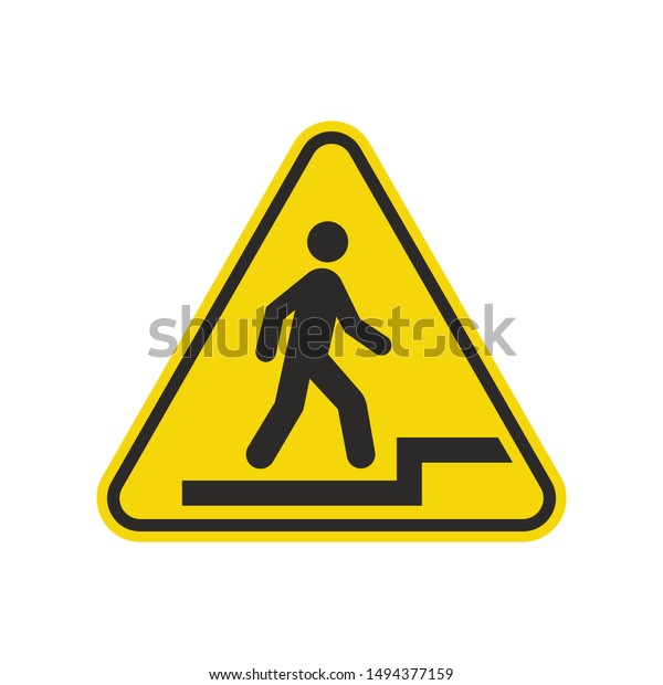 Man Step Sign Isolated On White Stock Vector (Royalty Free) 1494377159