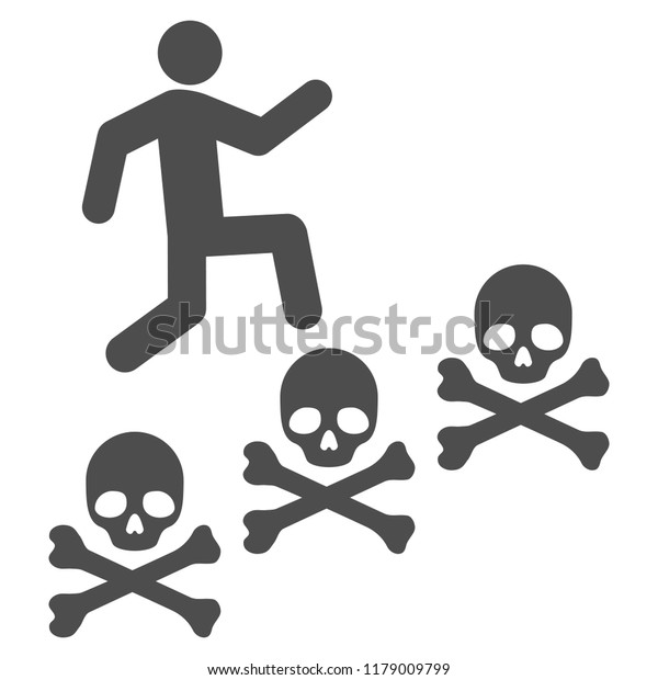 Man Steps Deaths Vector Pictogram Style Stock Vector (Royalty Free ...
