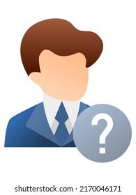 Man Suit Having Question Mark Side Stock Vector (Royalty Free ...