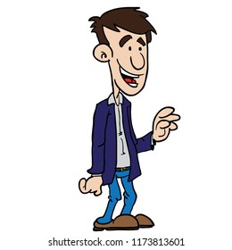 Cartoon Man Pleading Vector Illustration Stock Vector (Royalty Free ...