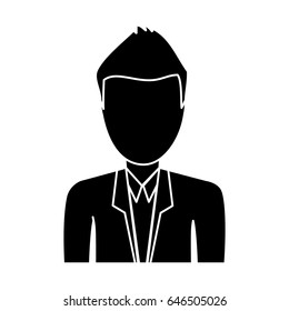 Man Suit Tie Icon Stock Vector (Royalty Free) 646505026