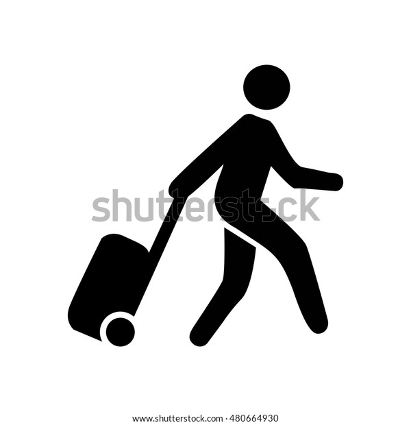 Man Suitcase Icon Stock Vector (Royalty Free) 480664930