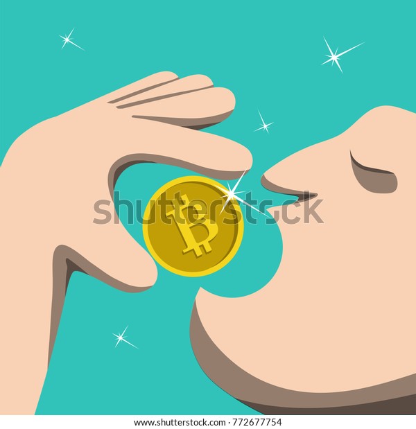 Man Swallows Coin Vector Illustration Stock Vector (Royalty Free ...