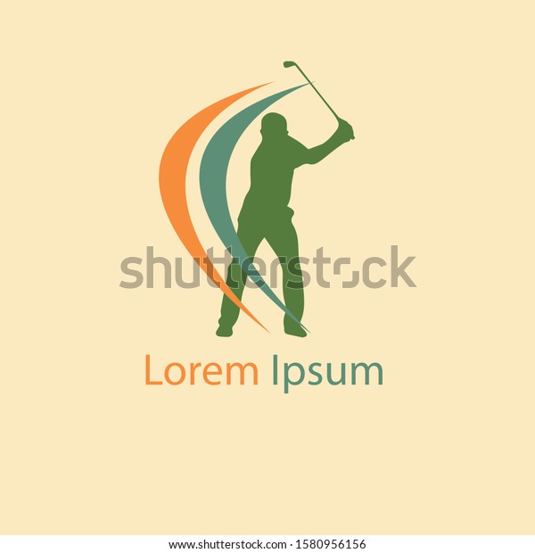 Man Swinging Stick Golf Vector Golf Stock Vector (Royalty Free ...