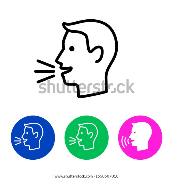 Man Talk Control Speak Out Icon Stock Vector (Royalty Free) 1550507018