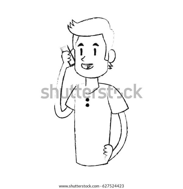 Man Talking On Phone Icon Image Stock Vector (Royalty Free) 627524423 ...