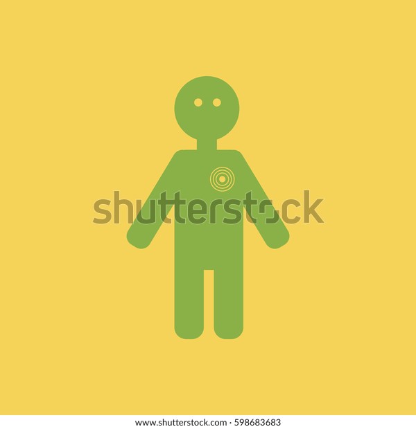Man Target On Heart Various Symptoms Stock Vector (Royalty Free) 598683683