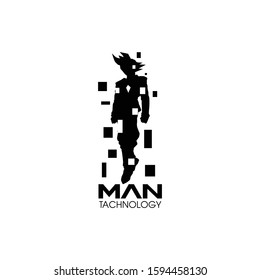 Man Technology Logo Design Stock Vector (Royalty Free) 1594458130 ...
