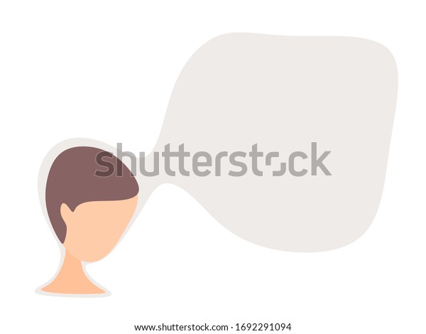 Man Thinking Blank Space Stock Vector (Royalty Free) 1692291094 ...