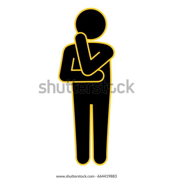 Man Thinking Icon Stock Vector (Royalty Free) 664419883