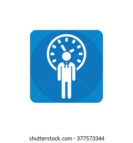 Man Time Icon On White Background Stock Vector (Royalty Free) 377573344 ...