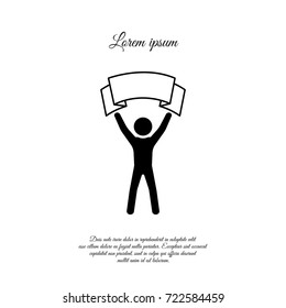 Man Transparency Icon Man Holds Large Stock Vector (Royalty Free ...