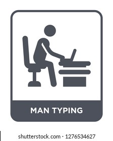 Man Typing Icon Vector On White Stock Vector (Royalty Free) 1276534627 ...