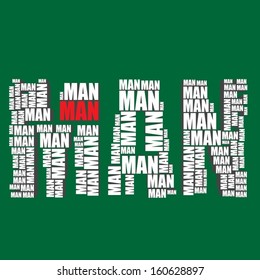Man Typography 3d Text Word Art Stock Vector (Royalty Free) 160628897 ...