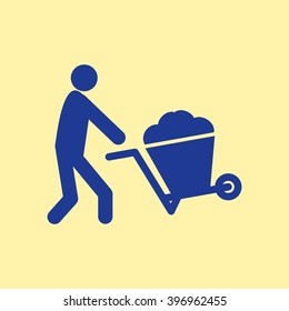 Man Utility Cart Icon Stock Vector (Royalty Free) 396962455 | Shutterstock
