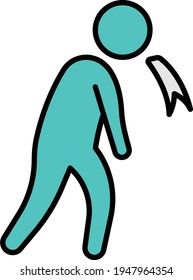 Man Vomiting Vector Line Colour Icon Stock Vector (Royalty Free ...