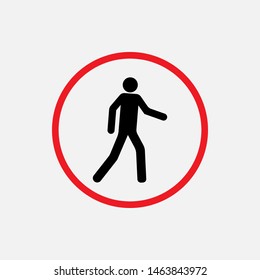 Man Walking Icon Moving Forward Gesture Stock Vector (Royalty Free ...