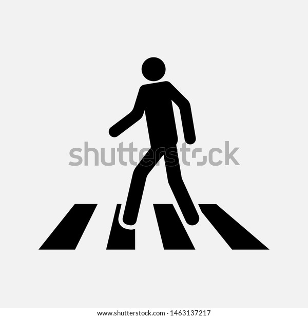 Man Walking Icon Moving Forward Gesture Stock Vector (Royalty Free ...