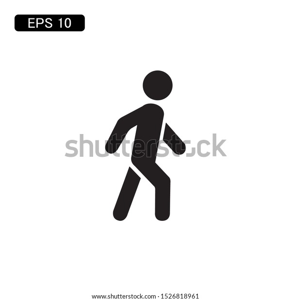 icono de caminar hombre icono ilustración vector plantilla