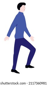 Man Walking Vector Graphics Stock Vector (Royalty Free) 2117360981 ...