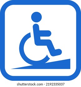Man Wheelchair Using Ramp Isolated Vector Stock Vector (Royalty Free ...
