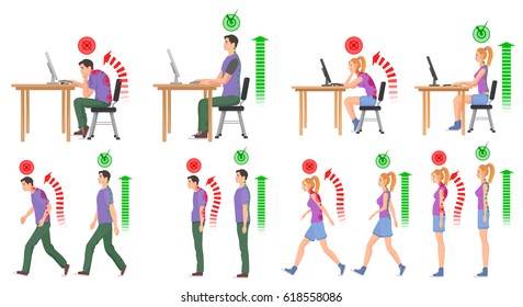 431 Bad posture icon Images, Stock Photos & Vectors | Shutterstock