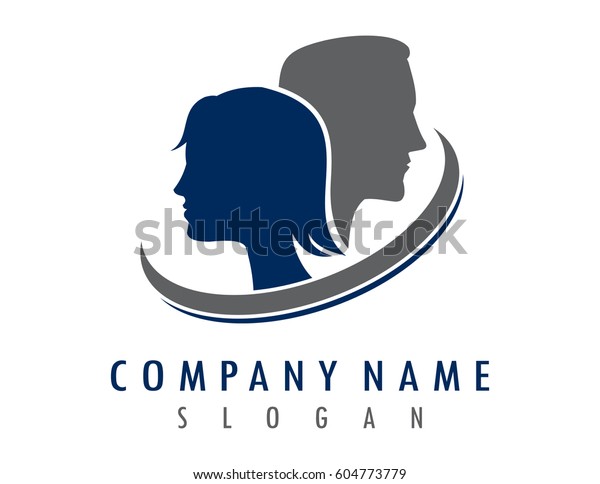 Man Woman Logo Stock Vector (Royalty Free) 604773779