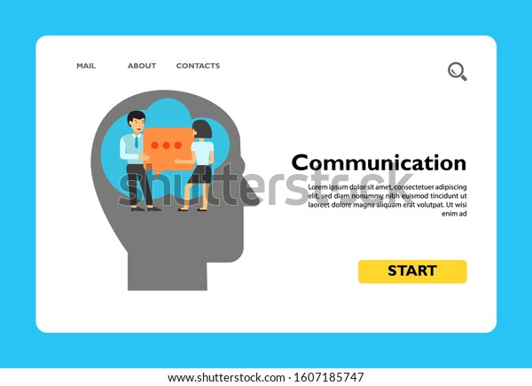 Man Woman Talking Head Background Conversation Stock Vector (Royalty ...