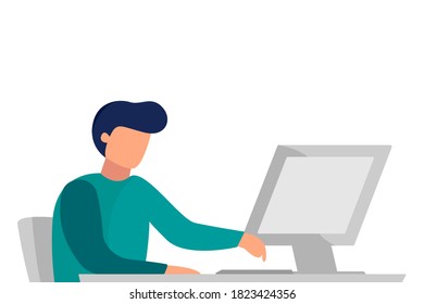 Man Working Stock Vector Illustration Stock Vector (Royalty Free ...