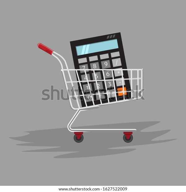 Manage Count Calculate Your Shopping Calculator Stock Vector (Royalty ...