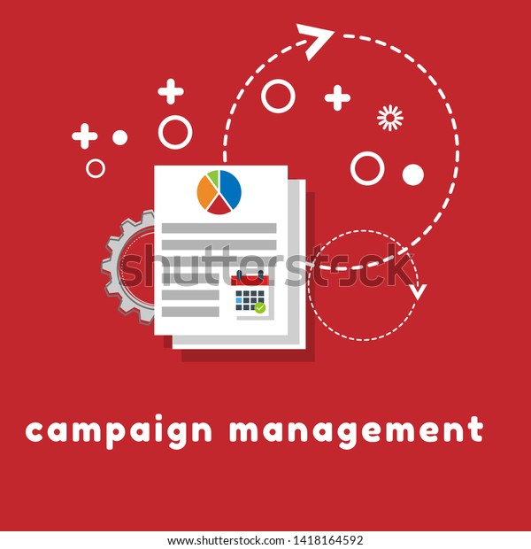 Management Concept Word Campaign Management Graph 库存矢量图（免版税）1418164592 ...