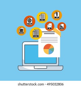 Management Electronic Formats Vector Illustration Design Stock Vector ...