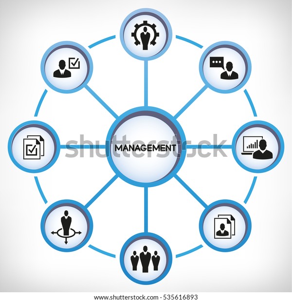 Management Icons Circle Diagram Stock Vector (Royalty Free) 535616893 ...