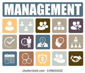 Management Icons Set Stock Vector (Royalty Free) 1198654102 | Shutterstock