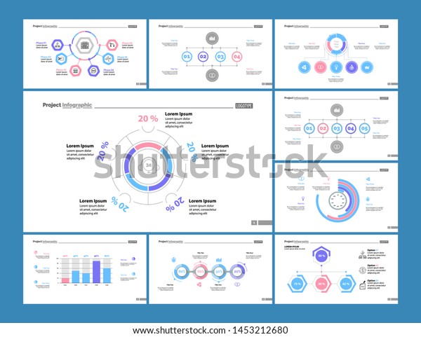 Management Process Bar Flow Percentage Charts Stock Vector (Royalty ...