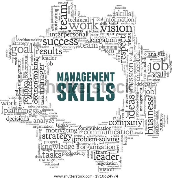 Management Skills Vector Illustration Word Cloud Stock Vector (Royalty ...